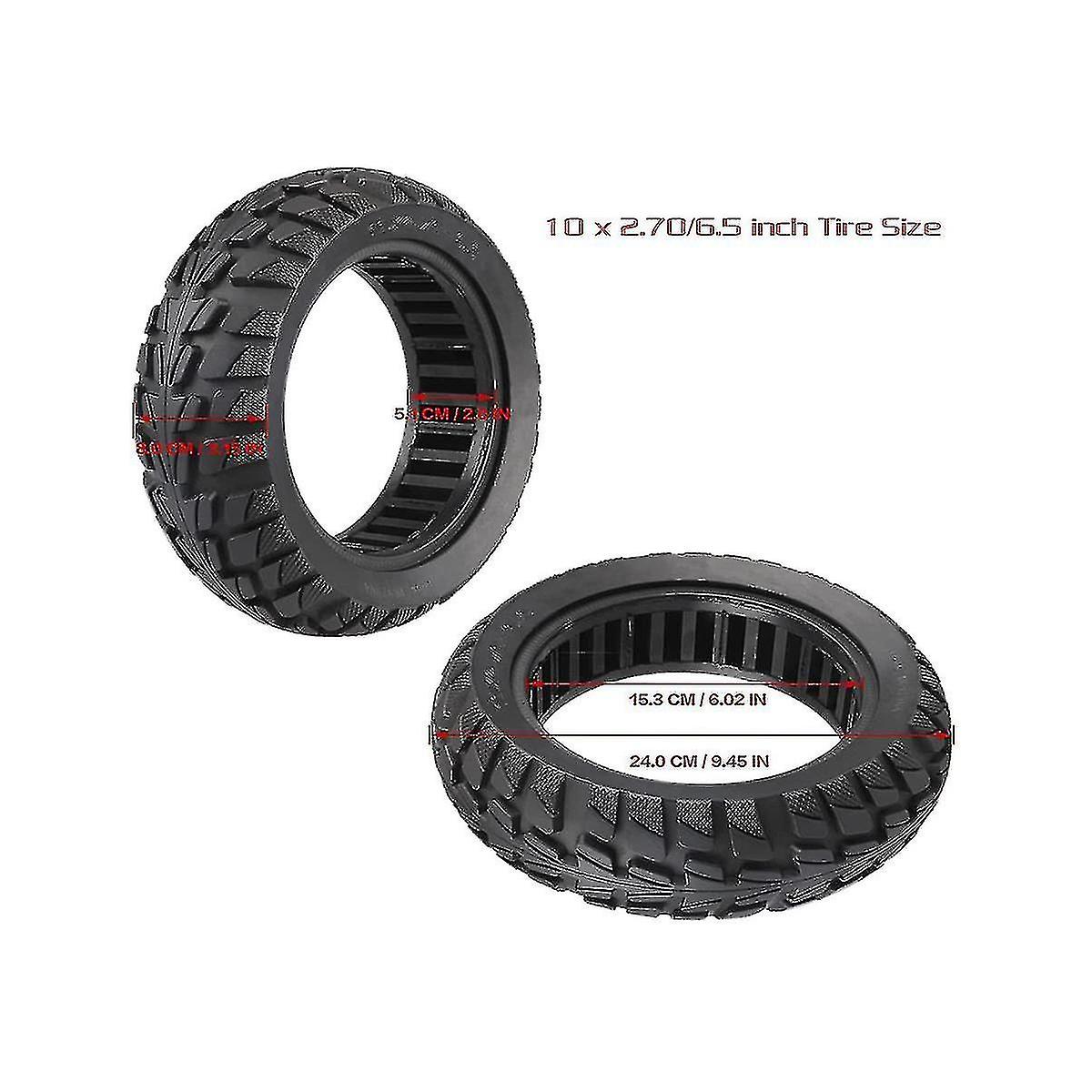 Solid Tire 10 Inch,10x2.70-6.5 Solid Tire Scooter Tubeless Puncture ...