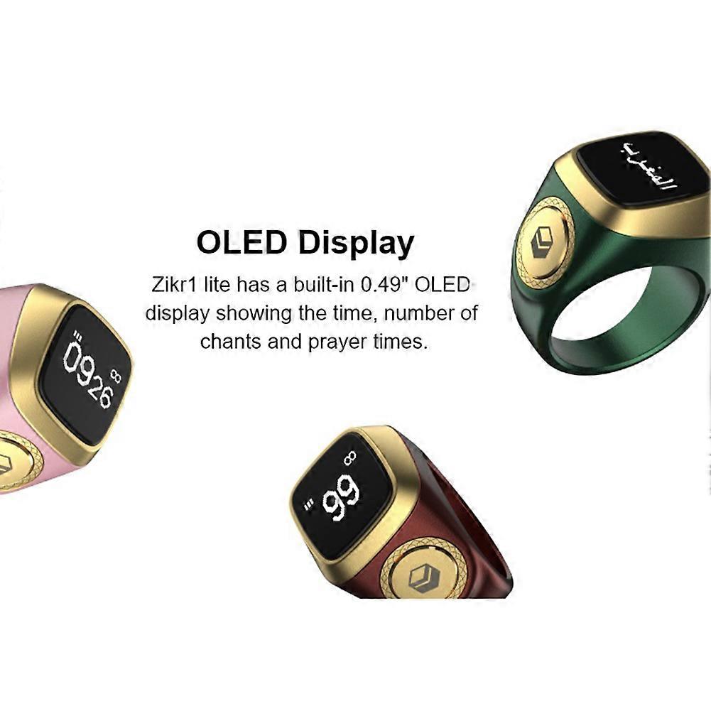 Smart Tasbih Tally Counter Ring for Muslims Digital Tasbeeh 5 Prayer ...