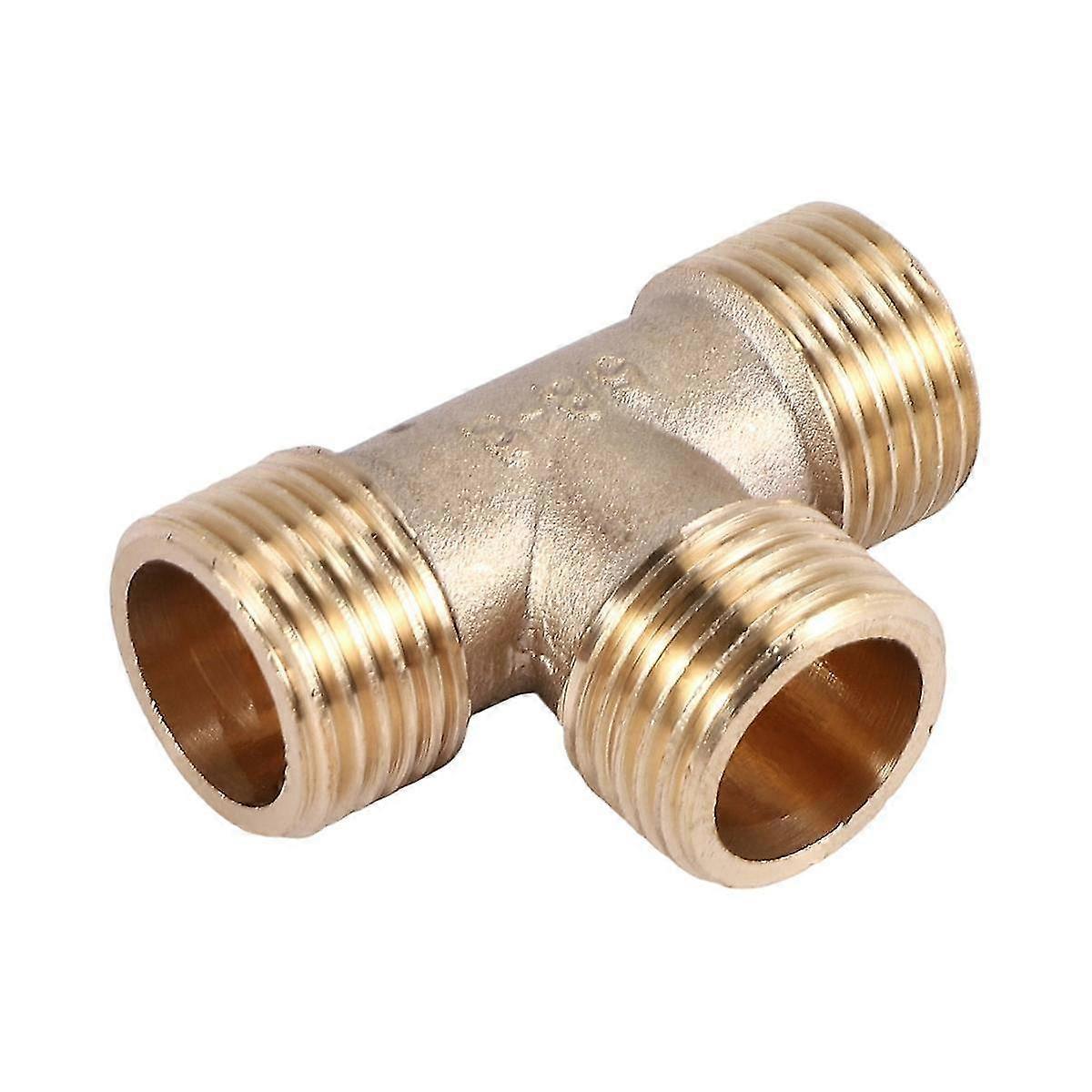 Brass T Shape Water Fuel Pipe Equal Male Tee Adapter Connector 1/2 ...