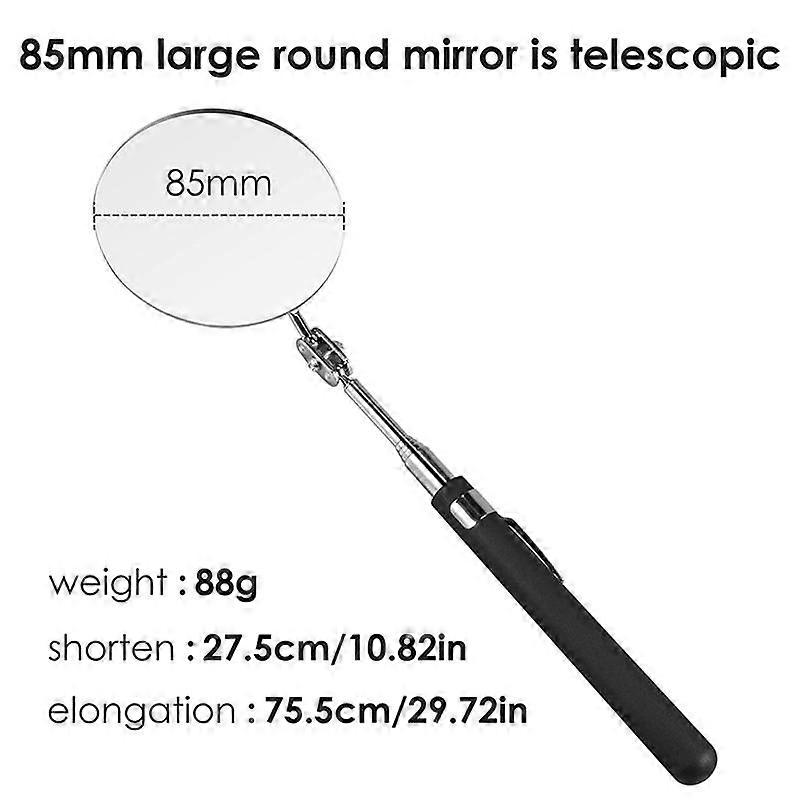 4PCTelescoping ,LED Lighted Flexible Telescoping Mirror Inspection Tool ...