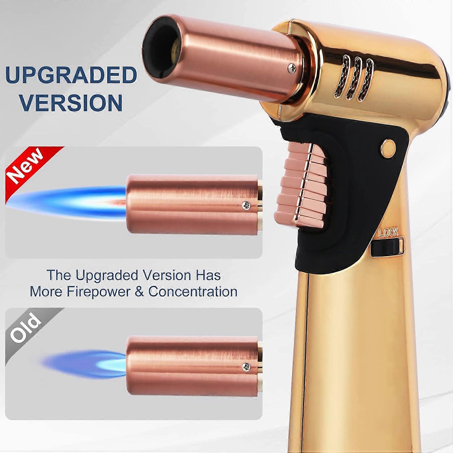 Butane Torch, Premium Double Flame Big Kitchen Torch Lighters with ...