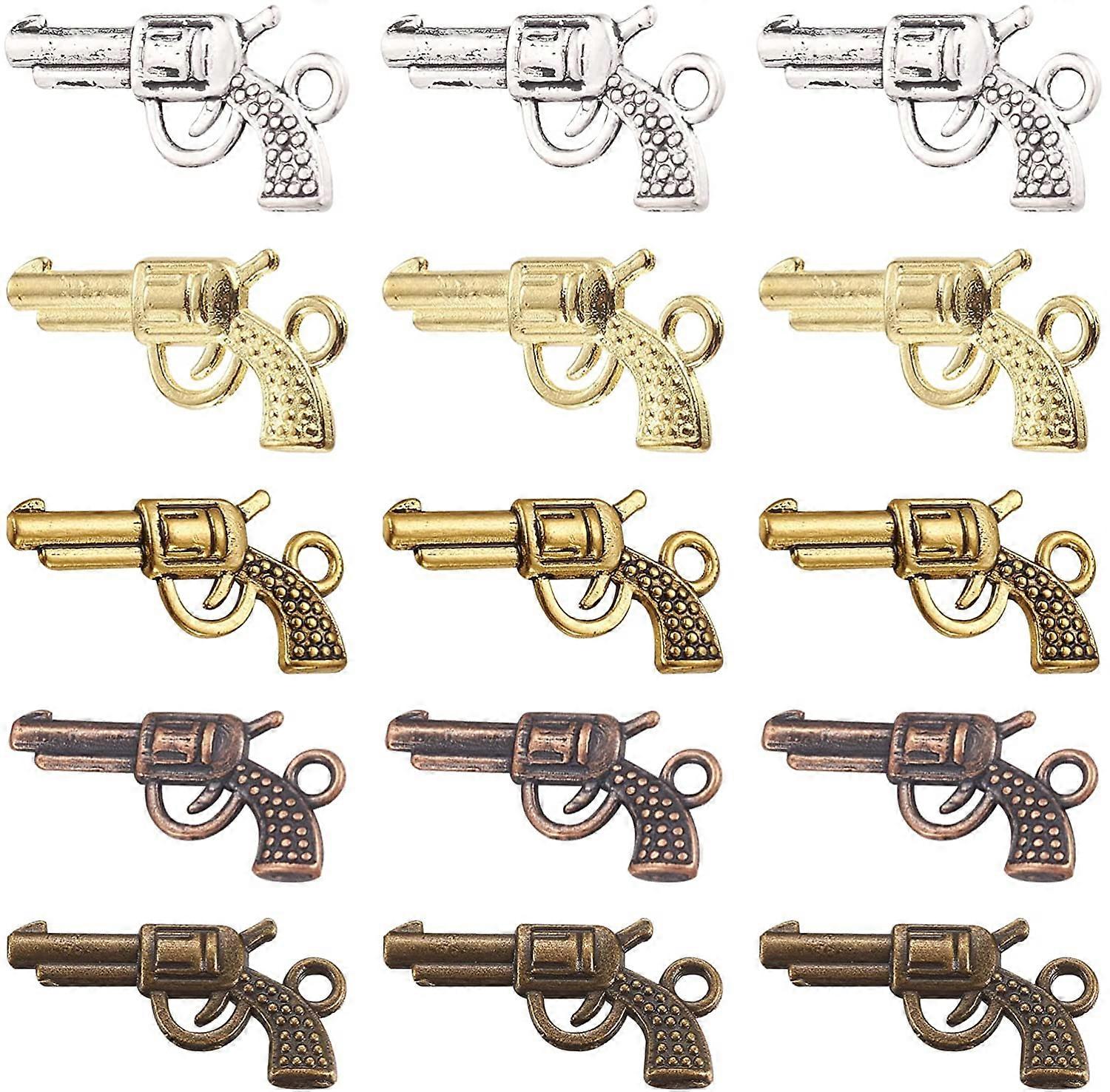 80Pcs 20Styles TibetanStyle Pistol Gun Archery Grenade Weapon Charms ...