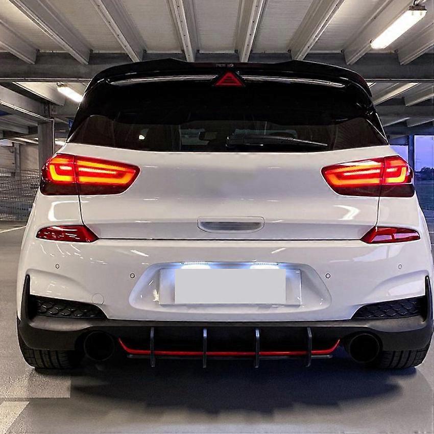 Black Rear Bumper Diffuser Spoiler Splitter For Hyundai I30N I30 N MK3 ...