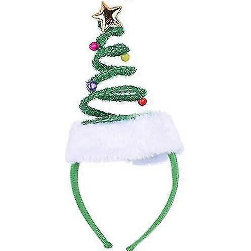 Springy Christmas Tree Headband With Bells Santa Headwear | Fruugo UK