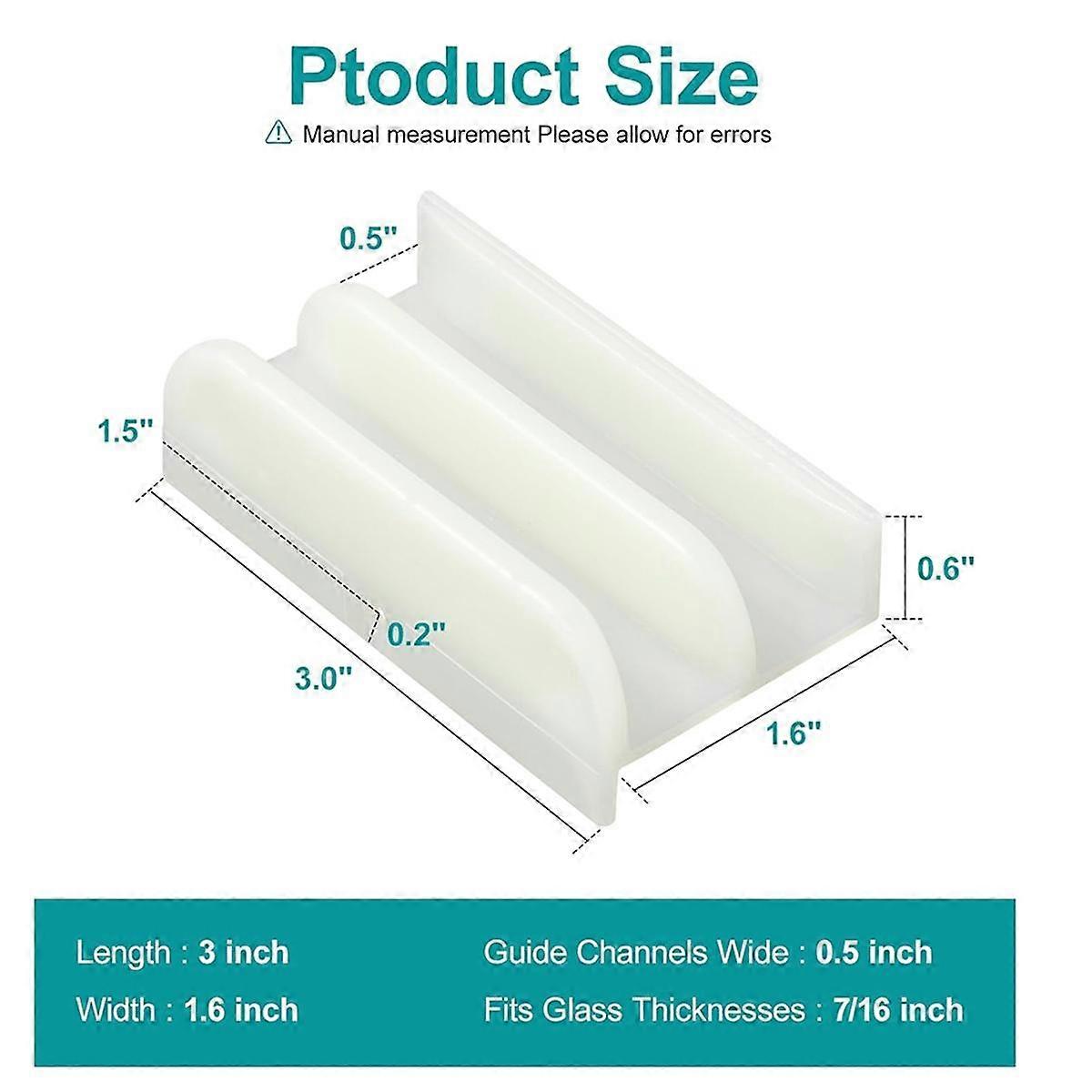 Sliding Door Guide Sliding Shower Door Bottom Guides (2-Pack) - 3/8 ...
