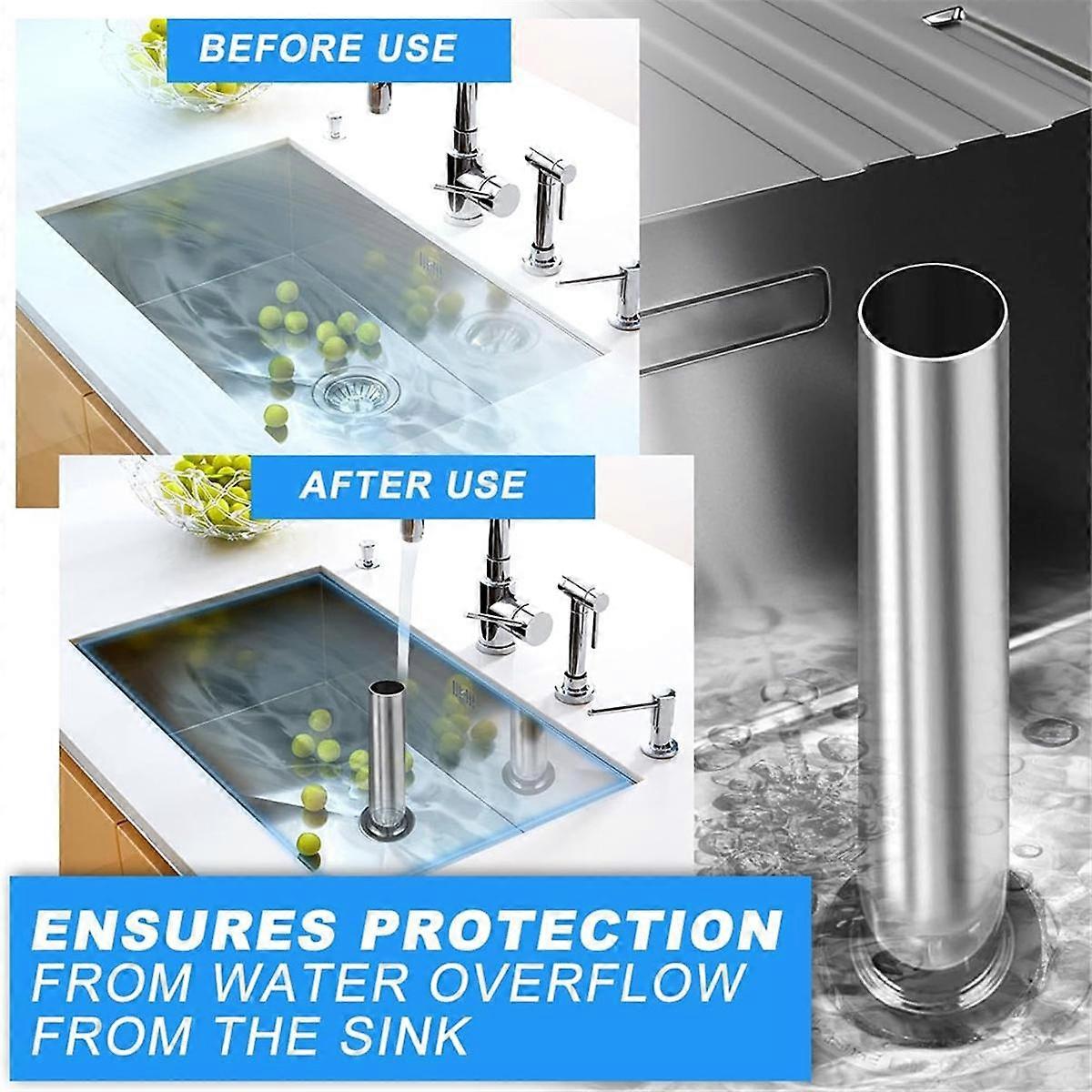 2 Pcs Bar Sink Overflow Pipe 7.48 Inches Sink Strainer Pipe Sink Drain ...