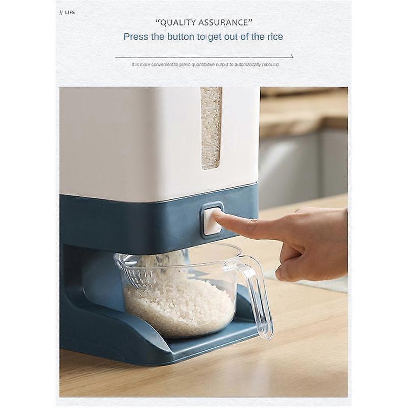 Press-Type Rice Dispenser Sealed Grain Container Storage Household ...