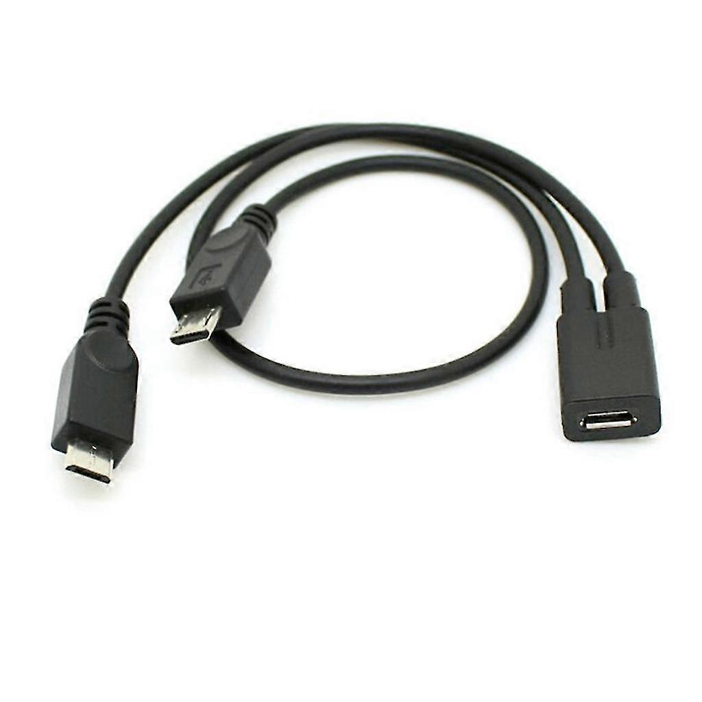 Micro Usb Splitter Cable, 1female To 2male Splitter Extension Charging ...