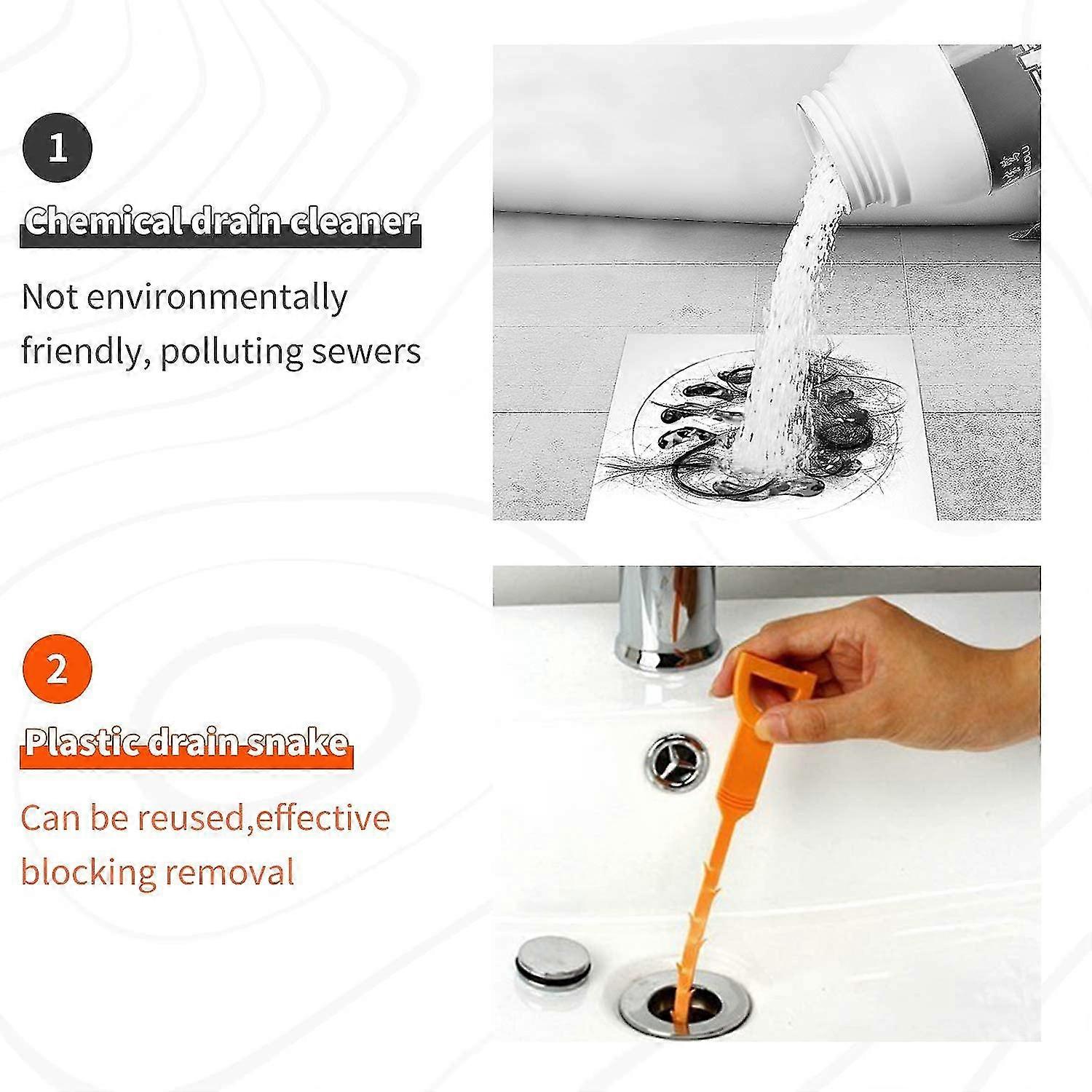 6 Pack Drain Clog Remover Plumbing Tool For Bathroom Shower & Bathtub ...