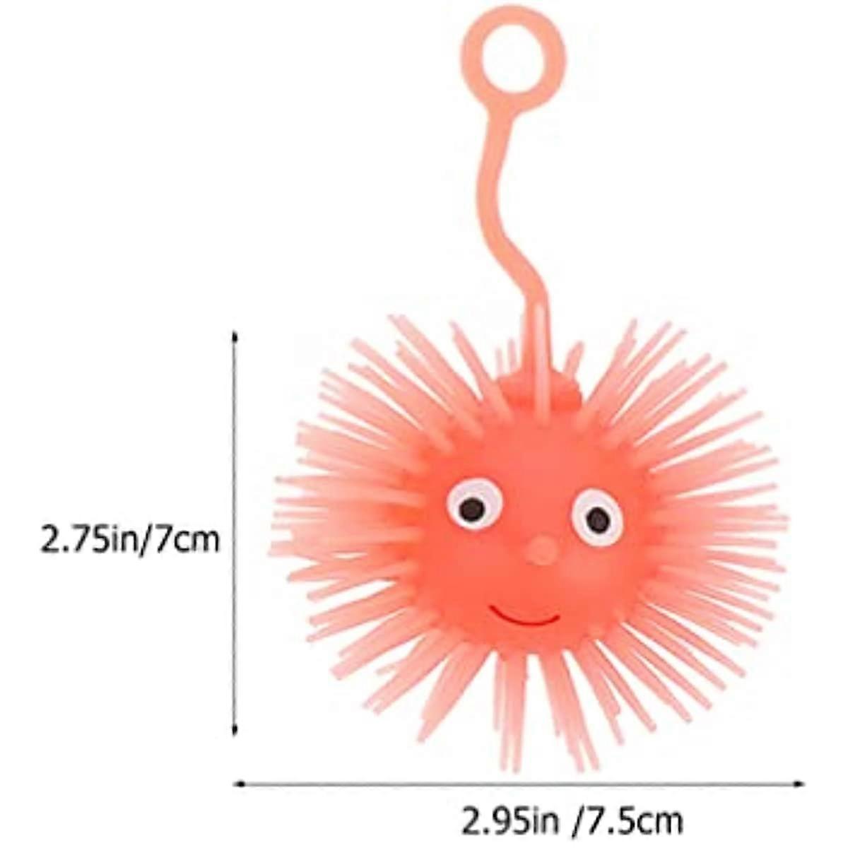 Alipis 6Pcs Light Up Puffer Balls Glowing Puffer Bouncy Balls with Loop ...