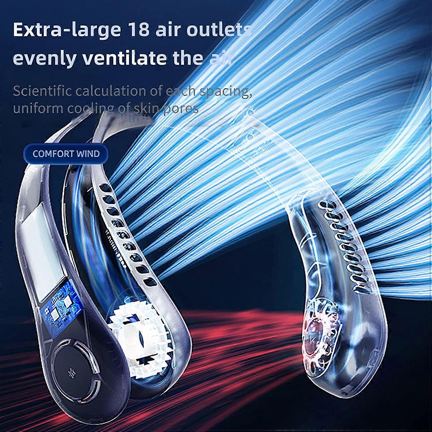 Neck fan, hanging neck fan. Portable Neck Fan Cooling with 360 Airflow ...