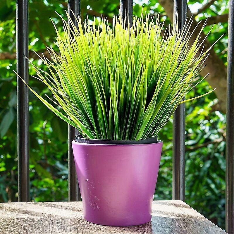 12 Packs Artificial Plants Grass Plastic Green Shrubs Plastic Wheat ...