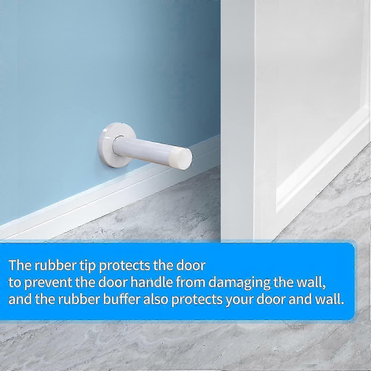 3Pcs 3.5 Inch Door Stop,Stainless Steel Door Stopper with Rubber Tips ...
