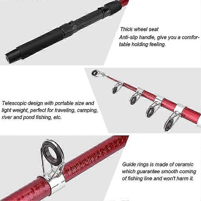 Fishing Rod, Outdoor Lightweight Telescopic Fishing Rod or Spinning ...