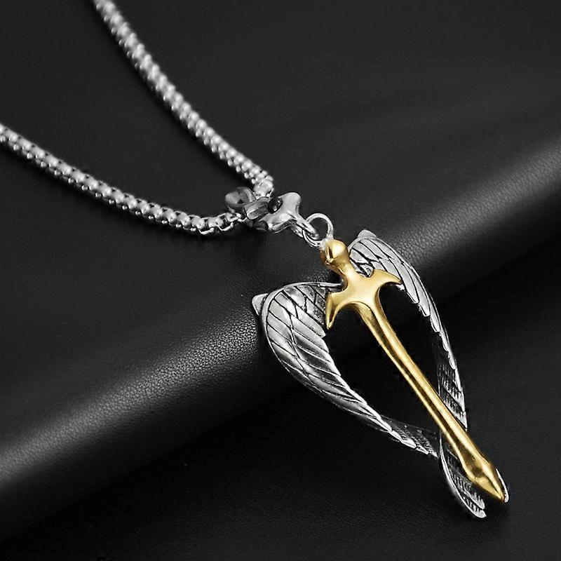 Christian Pendant Necklace Guardian Angel Wings Sword Cross Living In ...