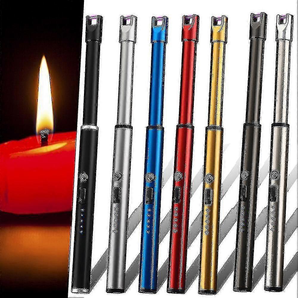 Electric Lighter Usb Rechargeable Lighter Candle Lighter Arc Windproof ...
