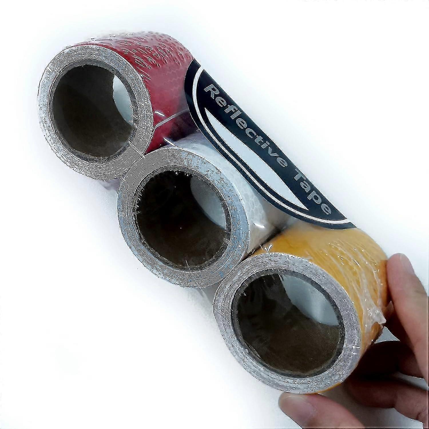 3 Rolls Reflective Tapes 3 Colors, Reflective Warning Tape Night Safety ...