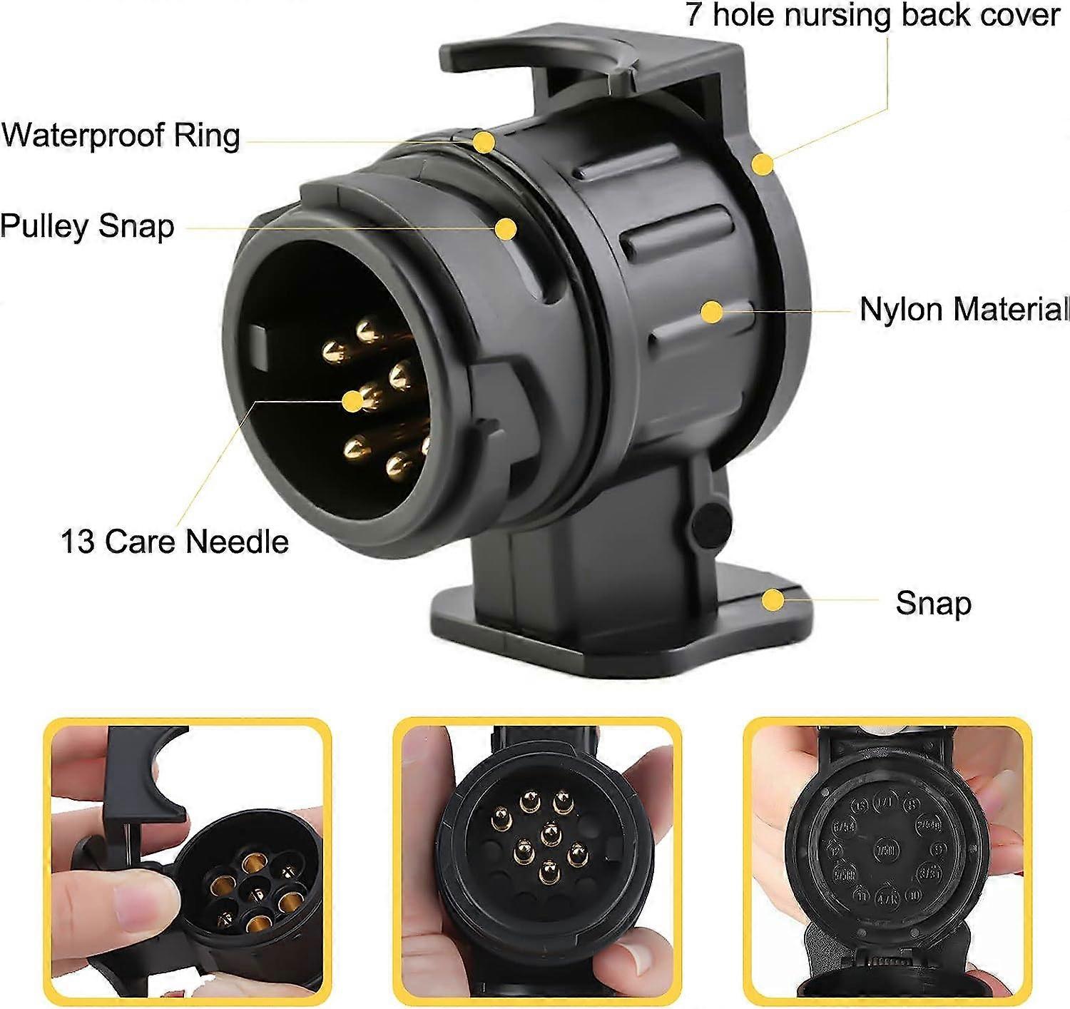 Waterproof towing electrical adapter Caravan tow bar Trailer plug ...