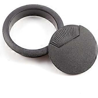 50mm Wire Cable Black Desk Grommet Cord, Plastic Eyelet Cable Computer ...