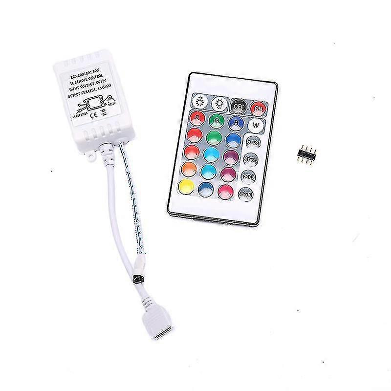Led Rgb Controller 24 Key Ir Remote Dc12v Dimmer Control Box For Led ...