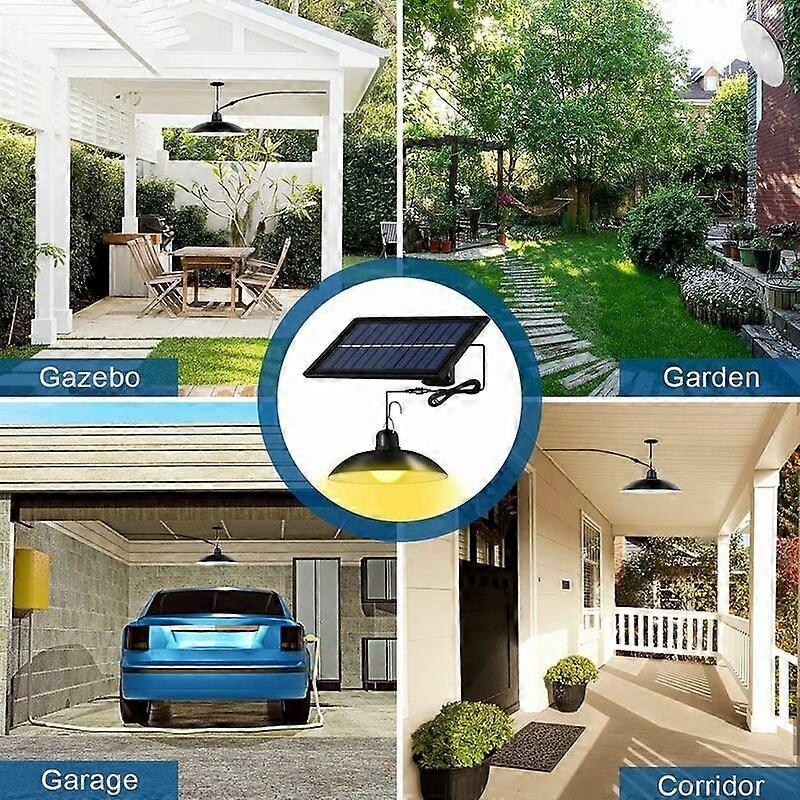 LED Solar Hanging Lights Outdoor Hanging Lamp, 3 Modes IR Remote ...
