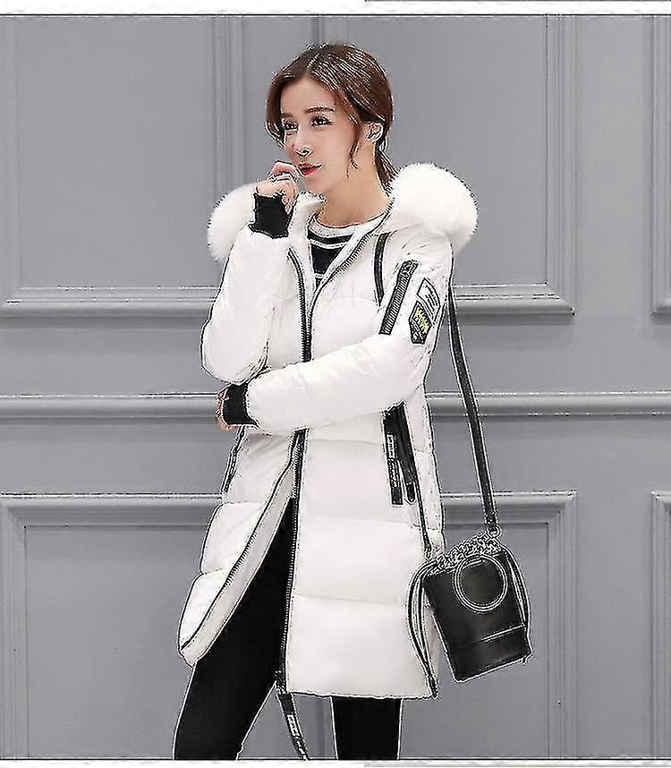 Jackets For Women Winter Jacket Women Parka Big Fur Collar Hooded Thick Warm Long Female Coat ...