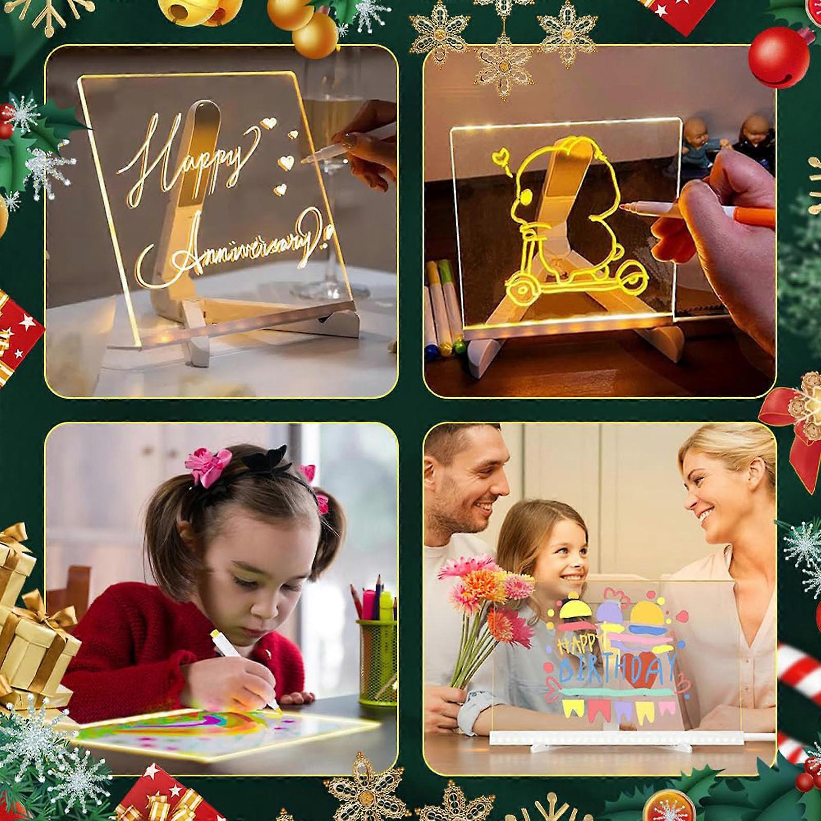 LED Note Board With Colors Lighted Acrylic Drys Erases Board Acrylic ...