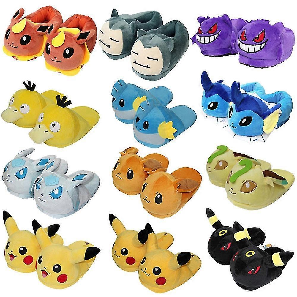 Pixie Cotton Slippers Snorlax Charmander Psyduck Mudkip Eevee Leafeon ...