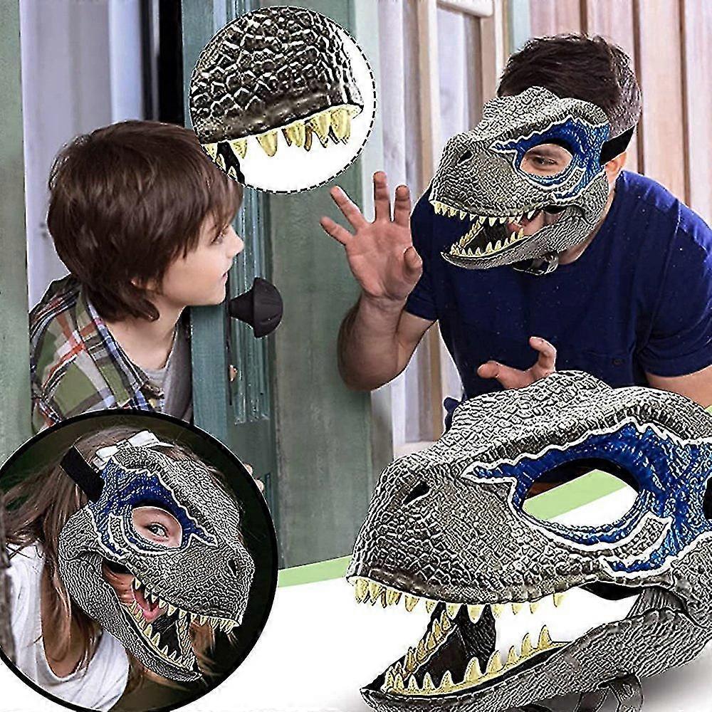 3d Dinosaur Mask Role Play Headgear Jurassic World Raptor Gifts | Fruugo UK