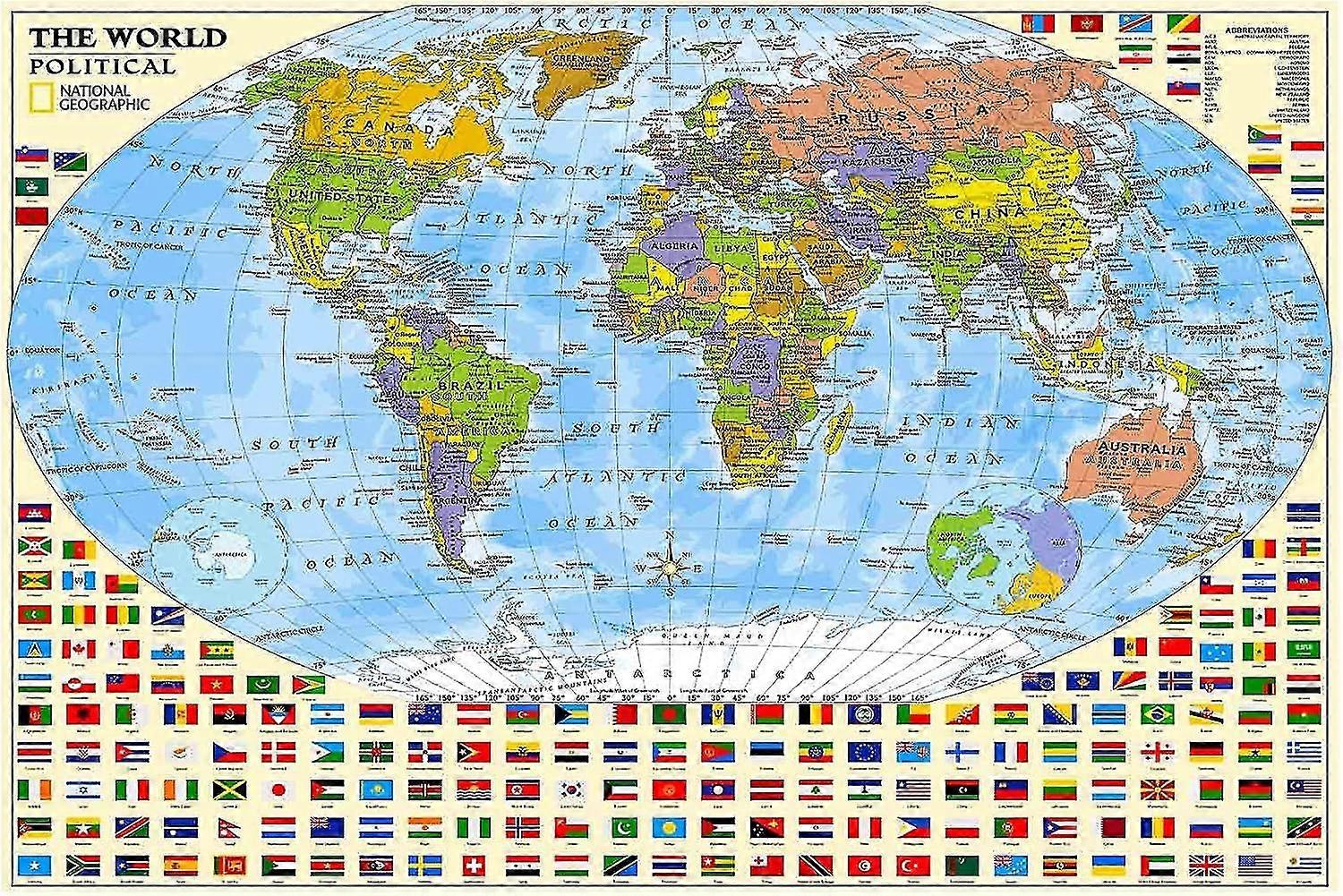 Political World Map Jigsaw Puzzle 300 Pieces For Adults Kids Or Teens ...