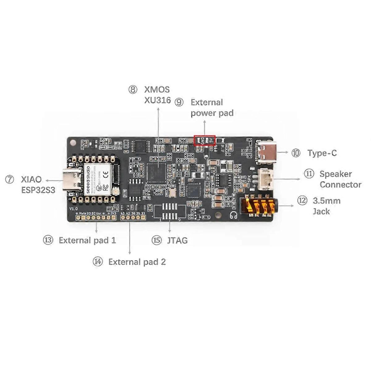 ReSpeaker Lite Voice Assistant Kit ESPHome Assistant 2 Mic Array Pre ...