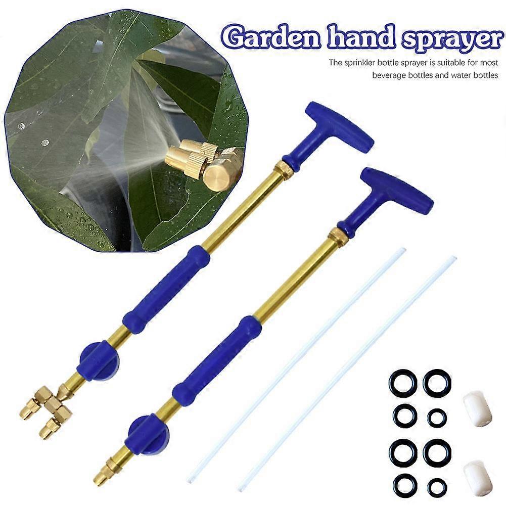 Garden Manual Sprayer Double Head Handheld Push Pull Copper Pump ...