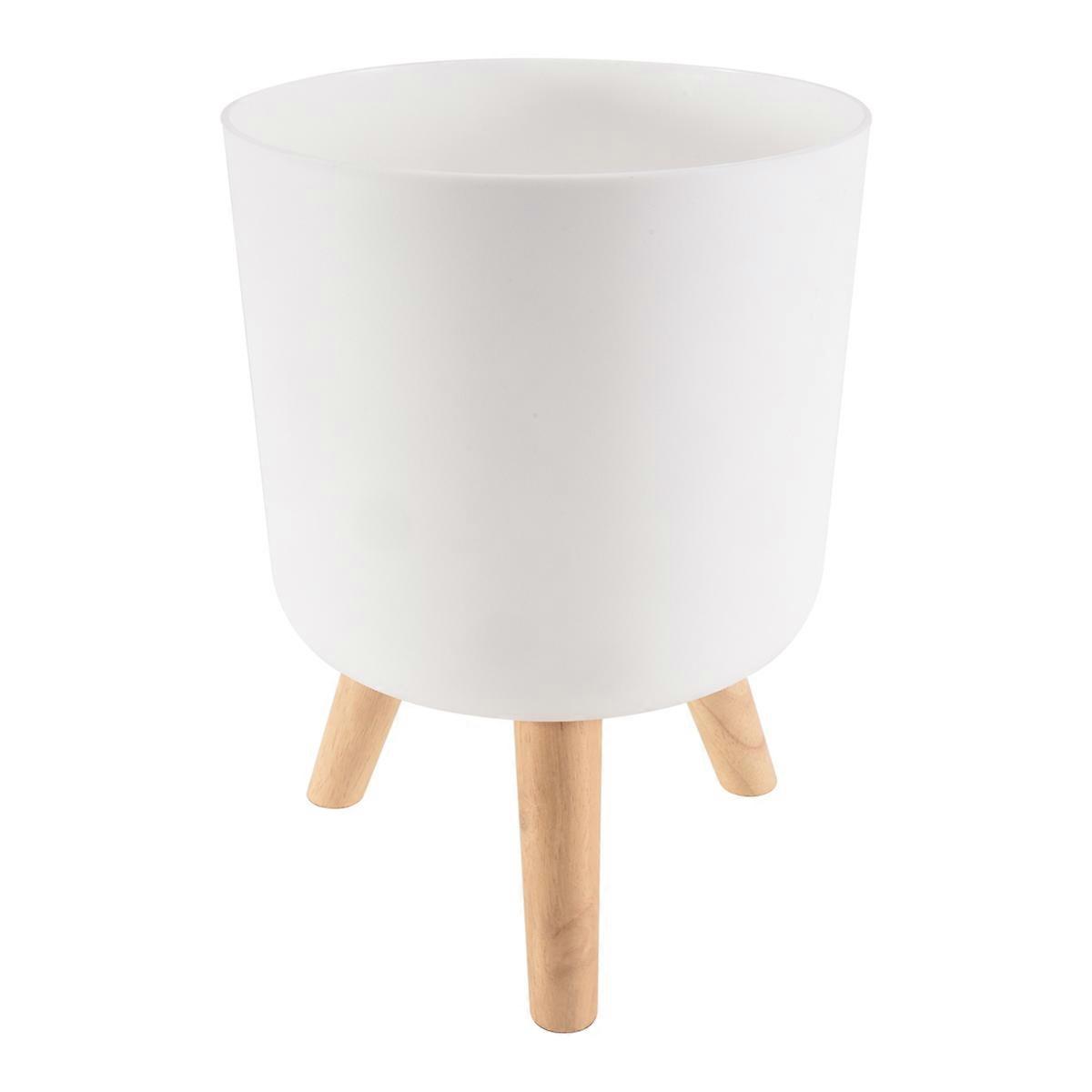 Modern Plant Pots with Wooden Legs Holder Bedroom Living Room Floor ...