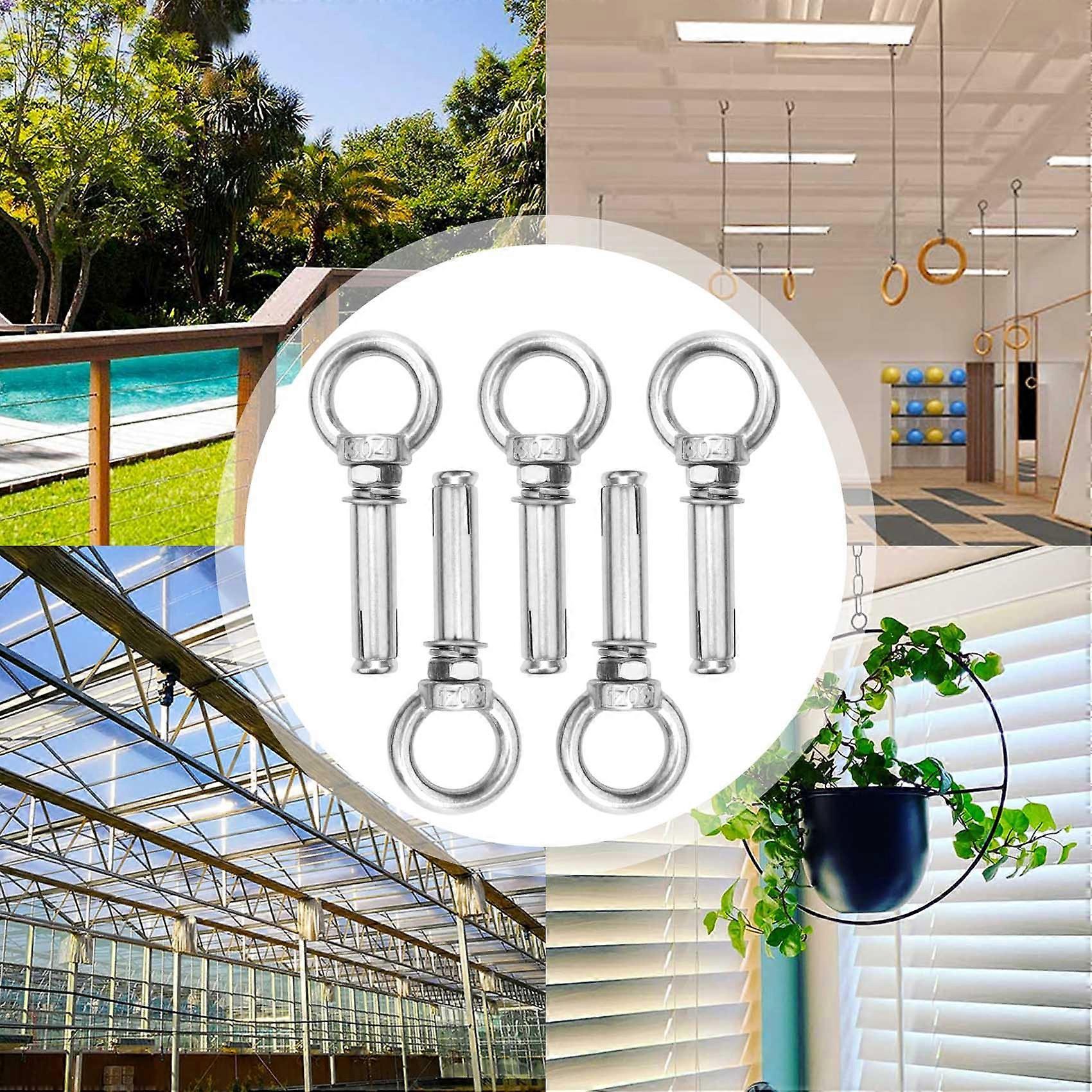 5Pcs M8 x 60mm Expansion Bolt Anchor Bolt 304 Stainless Steel Ring ...