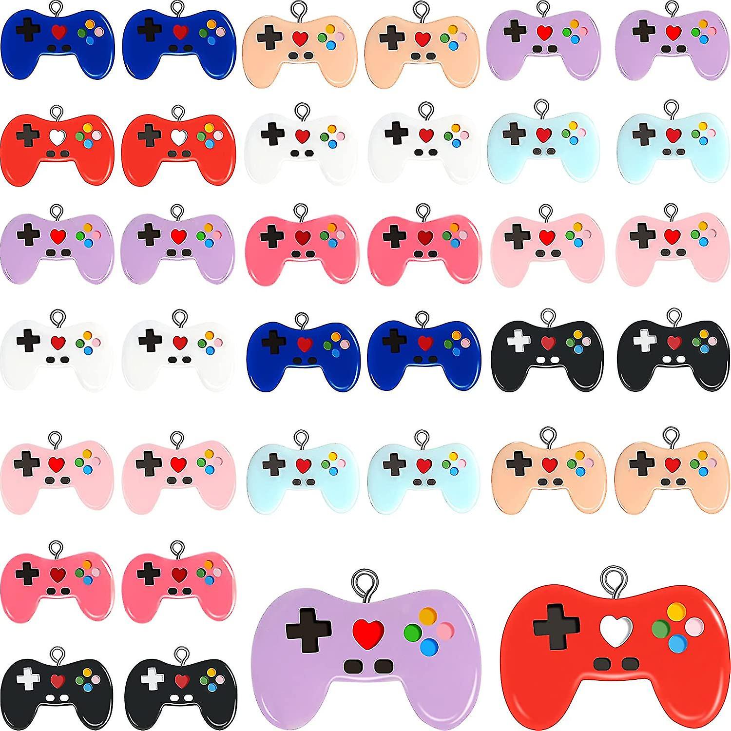 72 Pieces Video Game Controller Charm Video Game Resin Pendant For Jew ...