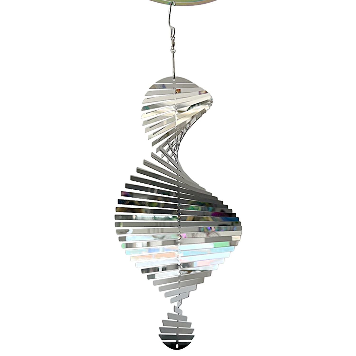 ZHOUBA Wind Chime 3D Shape 360 Degrees Rotating Hanging Wind Spinner ...