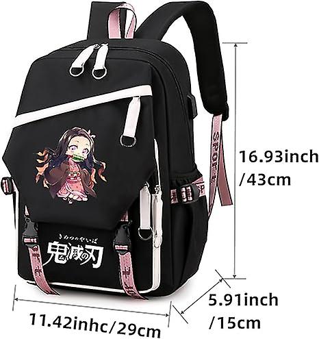 Anime Backpack Schoolbag 17'' Anime School Book Bag Latop Backpacks For ...