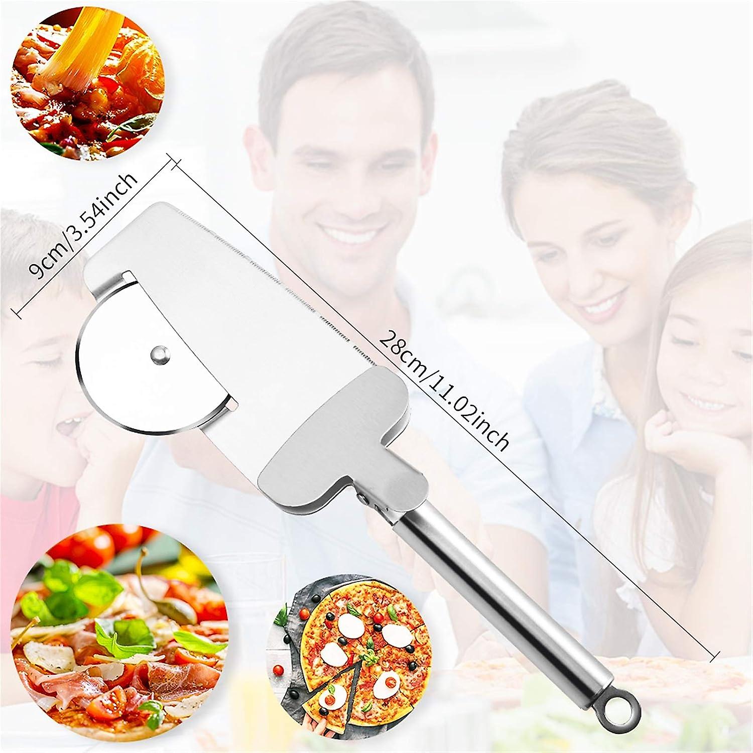 Pizza Cutter - Cake Slicer - 3 In 1 - Easy To Clean , Sharp Stainless ...