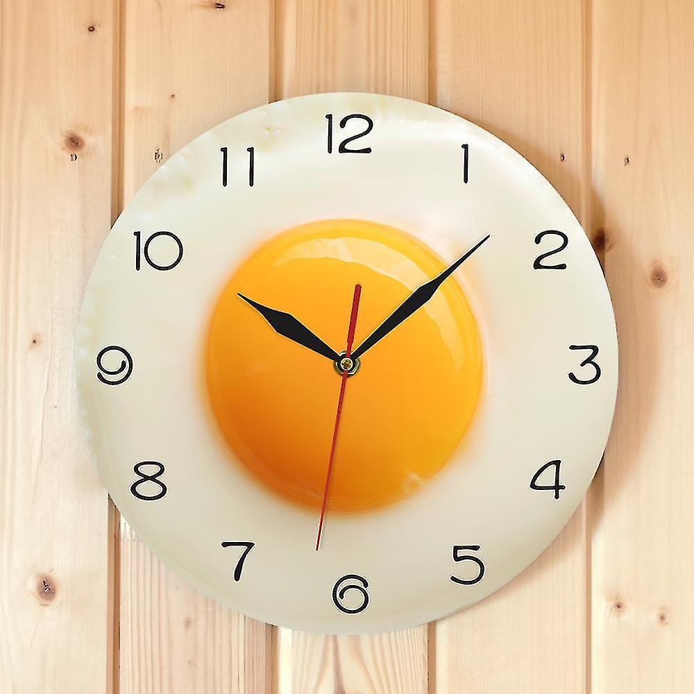 Fried Egg Poached Egg Wall Clock Egg Yolk Clock Digital Pointer Clock ...