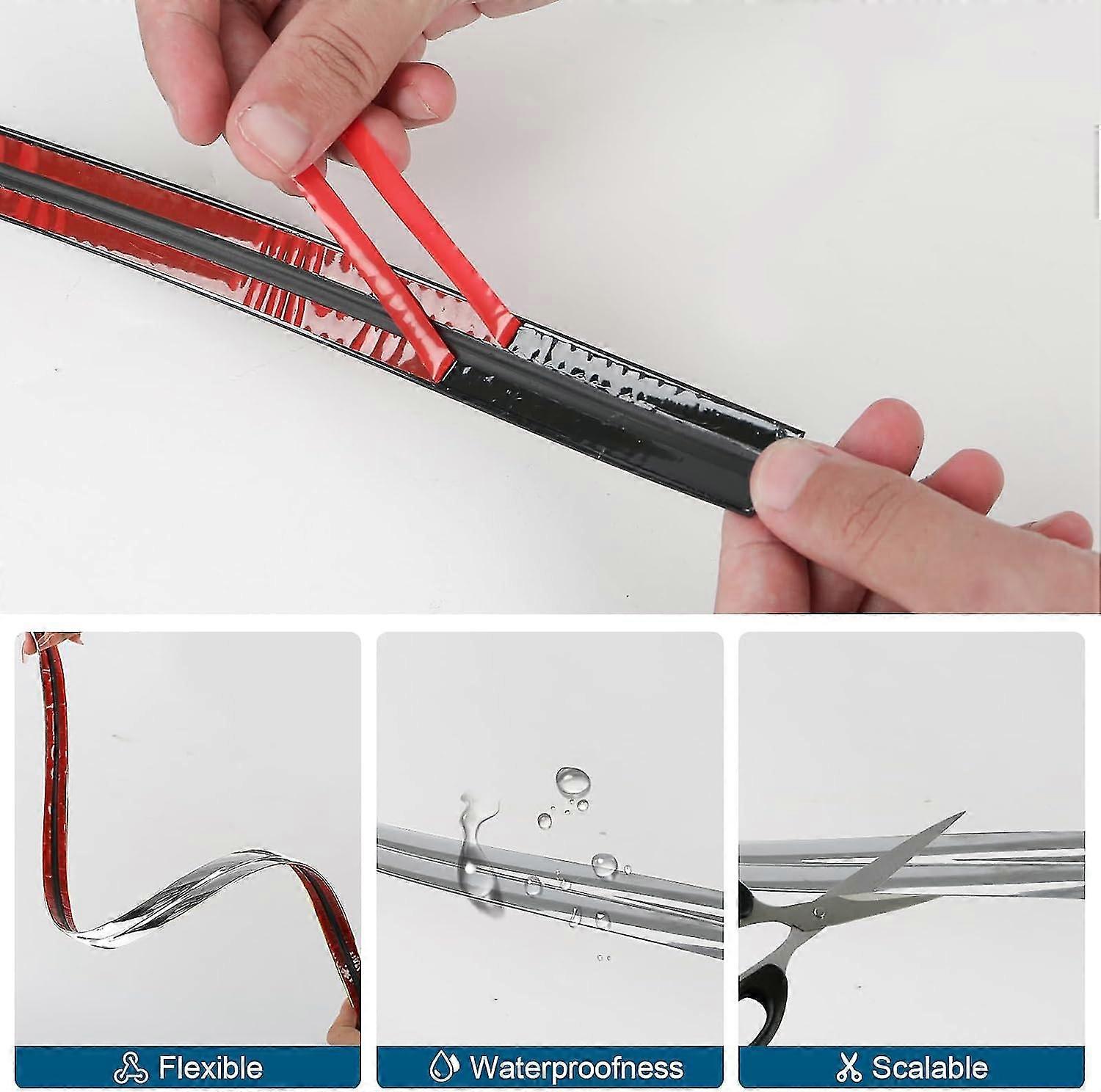 10 m Self-Adhesive Mouldings Flexible Kink Strip PVC End Strip Wall ...