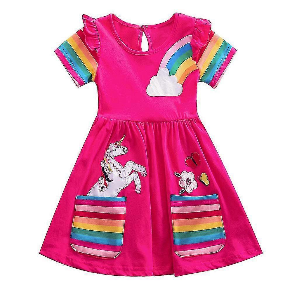 GYFDYM girls Kids Unicorn Princess Dress Party Summer Casual A-line Dresses | Fruugo AU