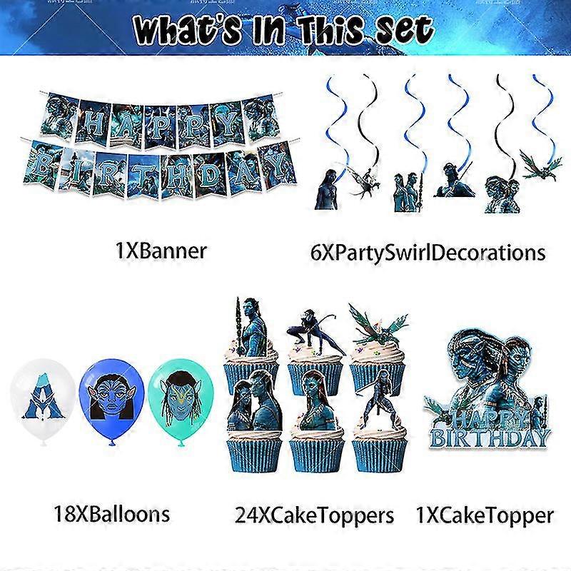 SCSYV Avatar: Water Path Theme Avatar 2 Birthday Flag Pulling Balloon ...