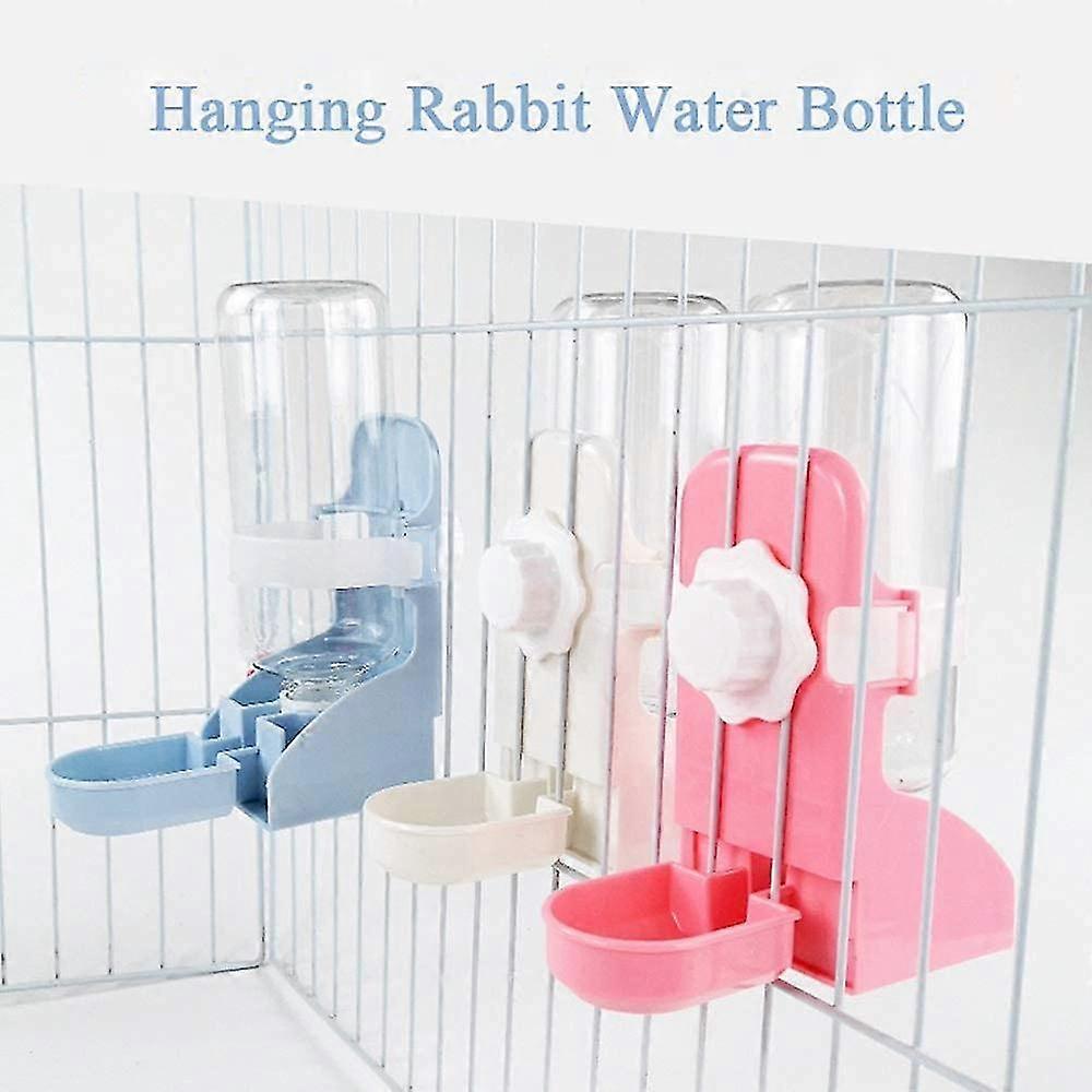 Rabbit Water Bottle, Guinea Pig Water Bottle,17oz Hanging Fountain ...