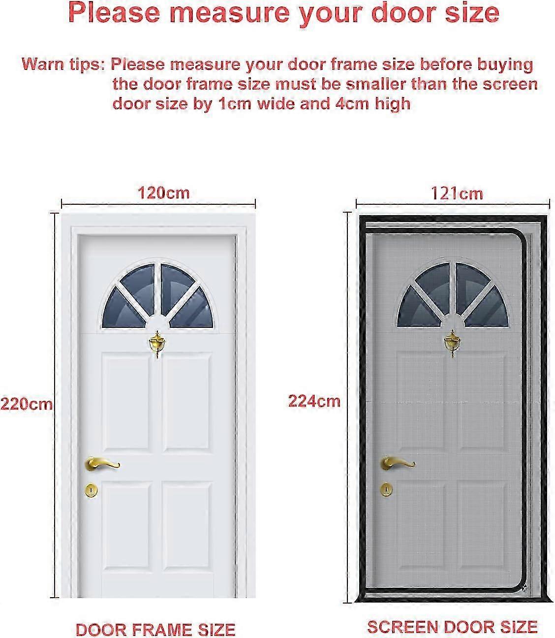 Reinforced Cat Screen Door Heavy Duty Pet-Proof Screen with Zipper ...