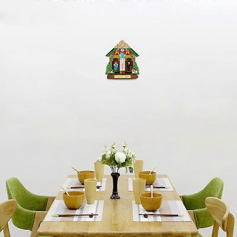 Weather House Wood Chalet Barometer Thermometer And Hygrometer Home ...