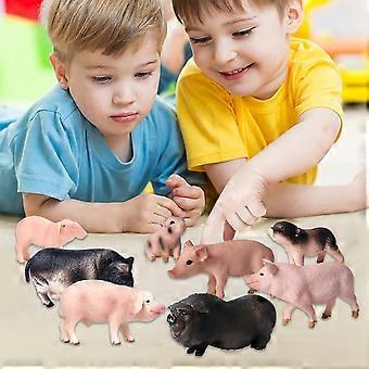 4/6Pcs Pig Figurine Simulation Livestock Wild Boar Model Miniature PVC ...