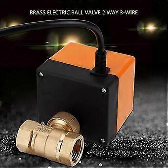 Electric Ball Valve Ac 220v 2 Way Brass Electric Motorized Ball Valve Thread | Fruugo AU