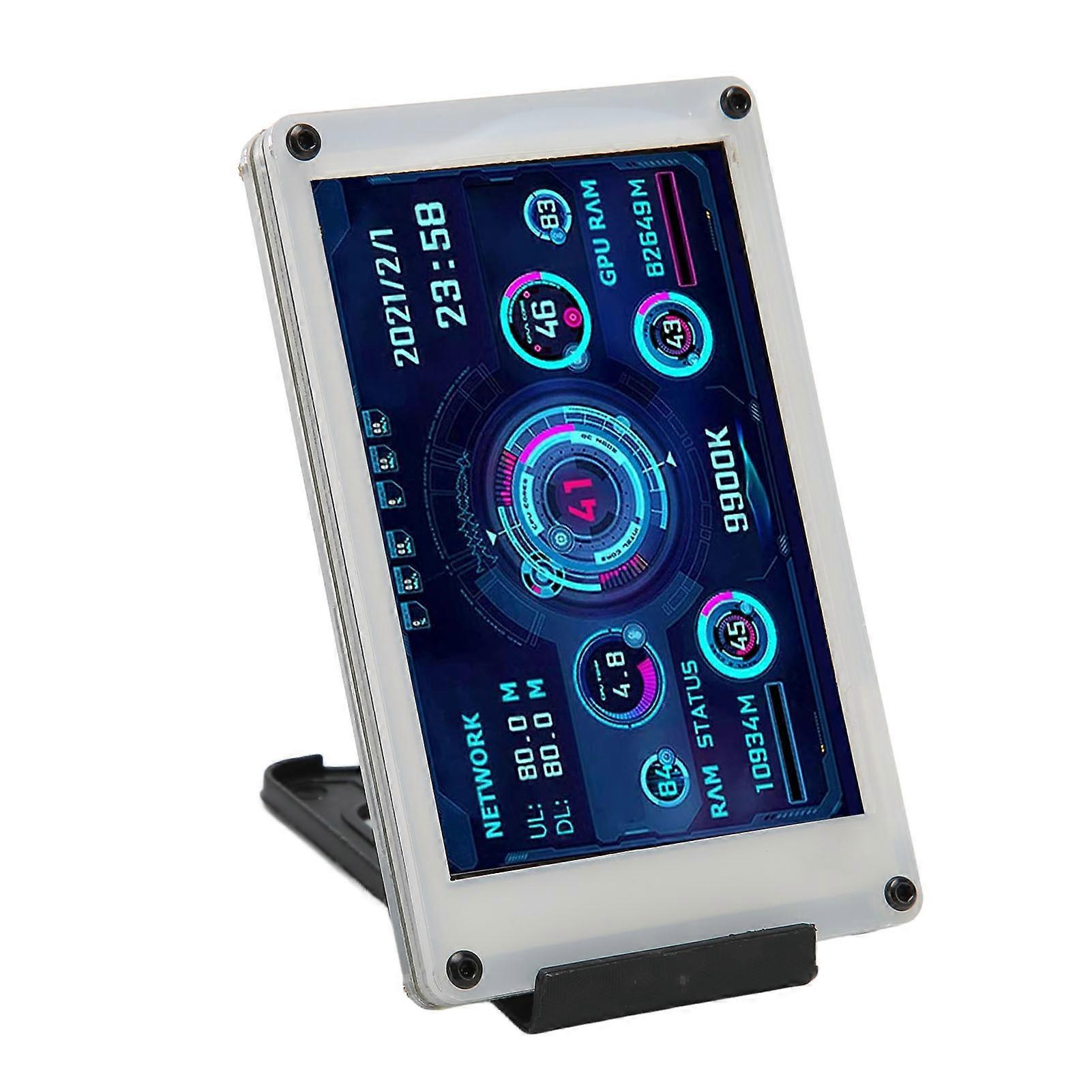 3.5in Computer Temp Monitor Dual USB PC Sensor Panel Display for AIDA64 PC CPU GPU RAM HDD Data ...