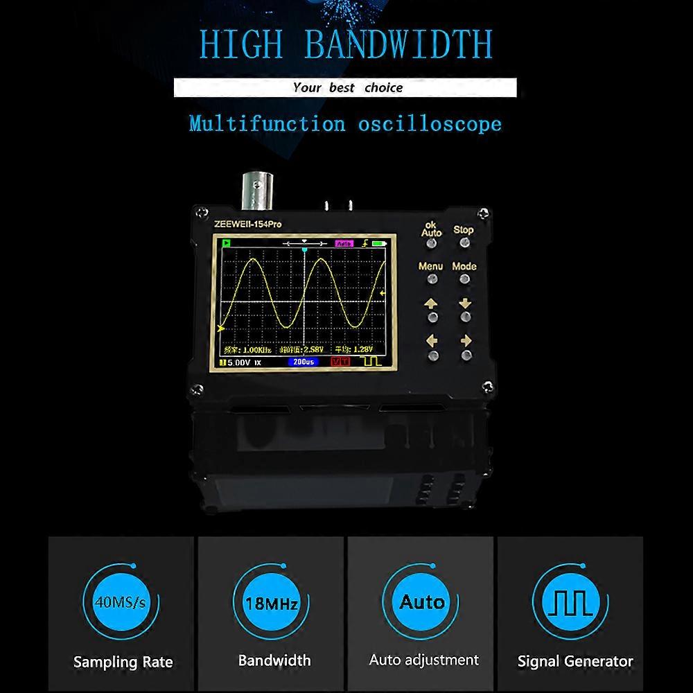 DSO154Pro Entry-level Digital Oscilloscope 1MHz/18MHz Bandwidth 40MSa/s ...