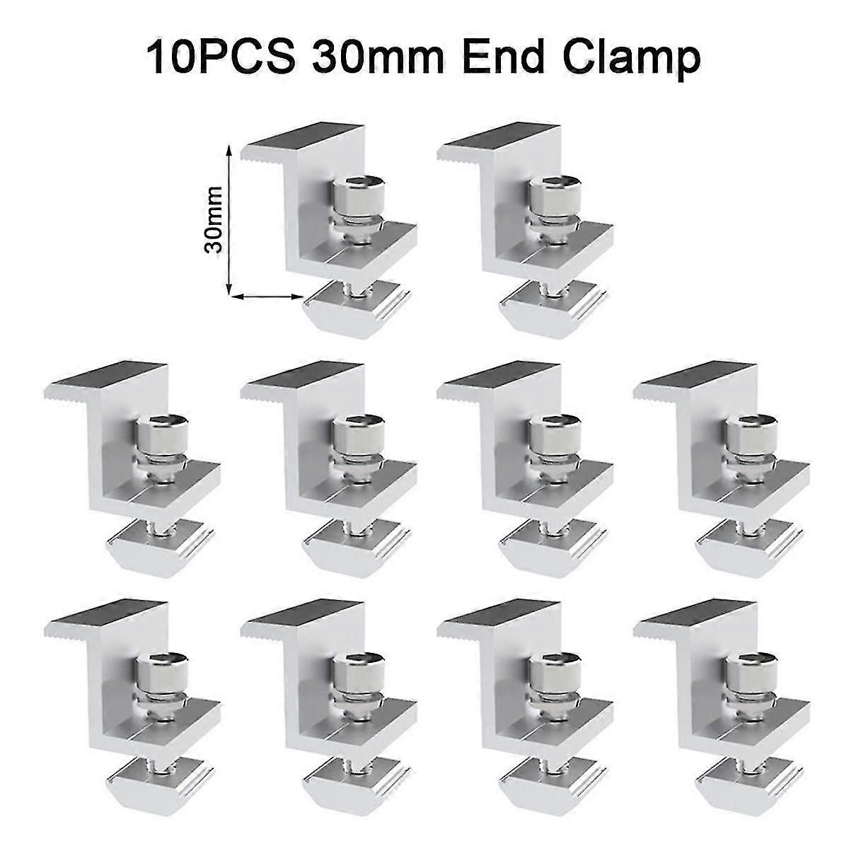 Solar Panel Adjustable Bracket Clamp Pv Bracket Mounting Clip Solar End ...
